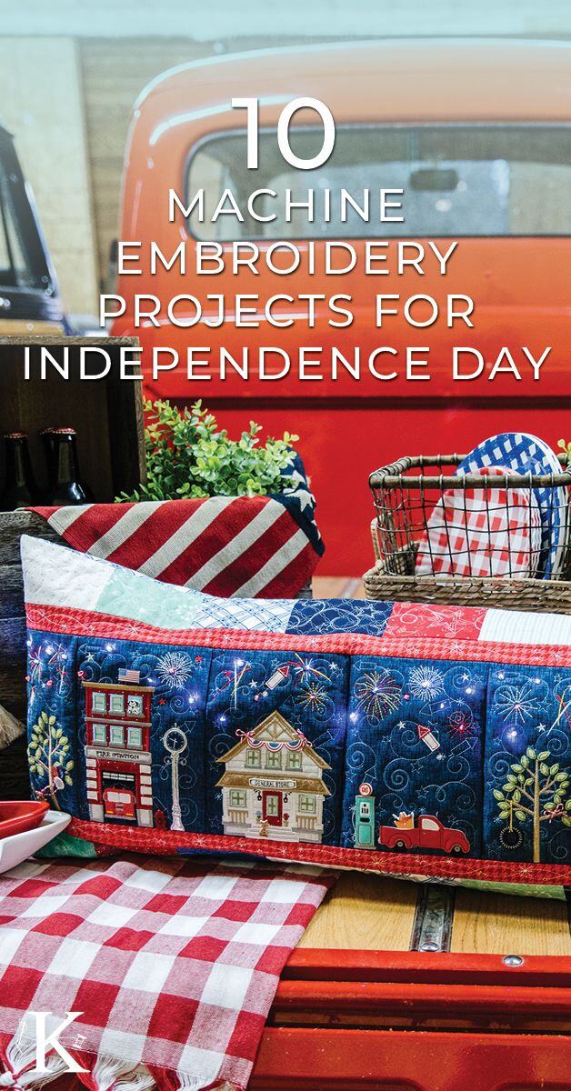 10 Machine Embroidery Projects for Independence Day (Plus FREE Pattern ...